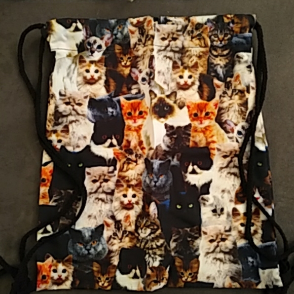 Bags | New Drawstring Bag Shoulder Bag Backpack Cats | Poshmark